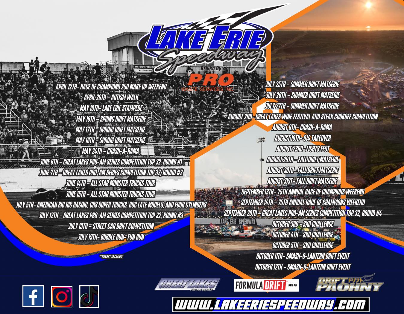Lake Erie Speedway Announces 2025 Schedule | Speedway Action Magazine