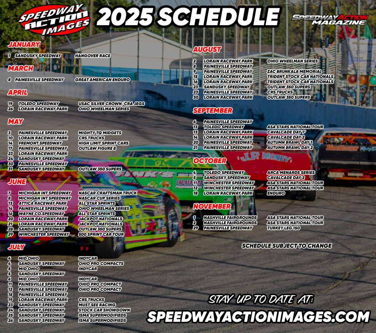 Schedule | Speedway Action Magazine
